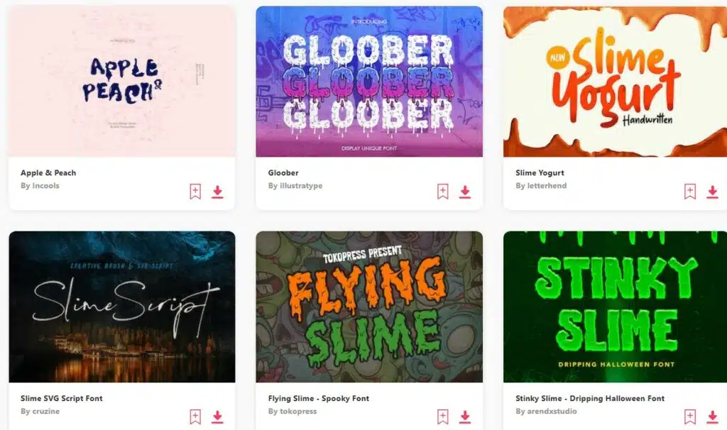 20+ Slick Slime Fonts for Icky Designs